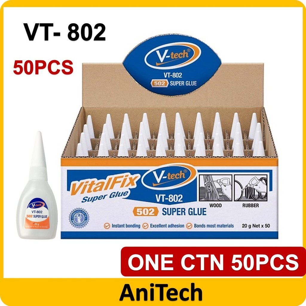 [50PCS] V-Tech® 802 Super Glue VT-802 502 Instant Glue/3 second glue ...