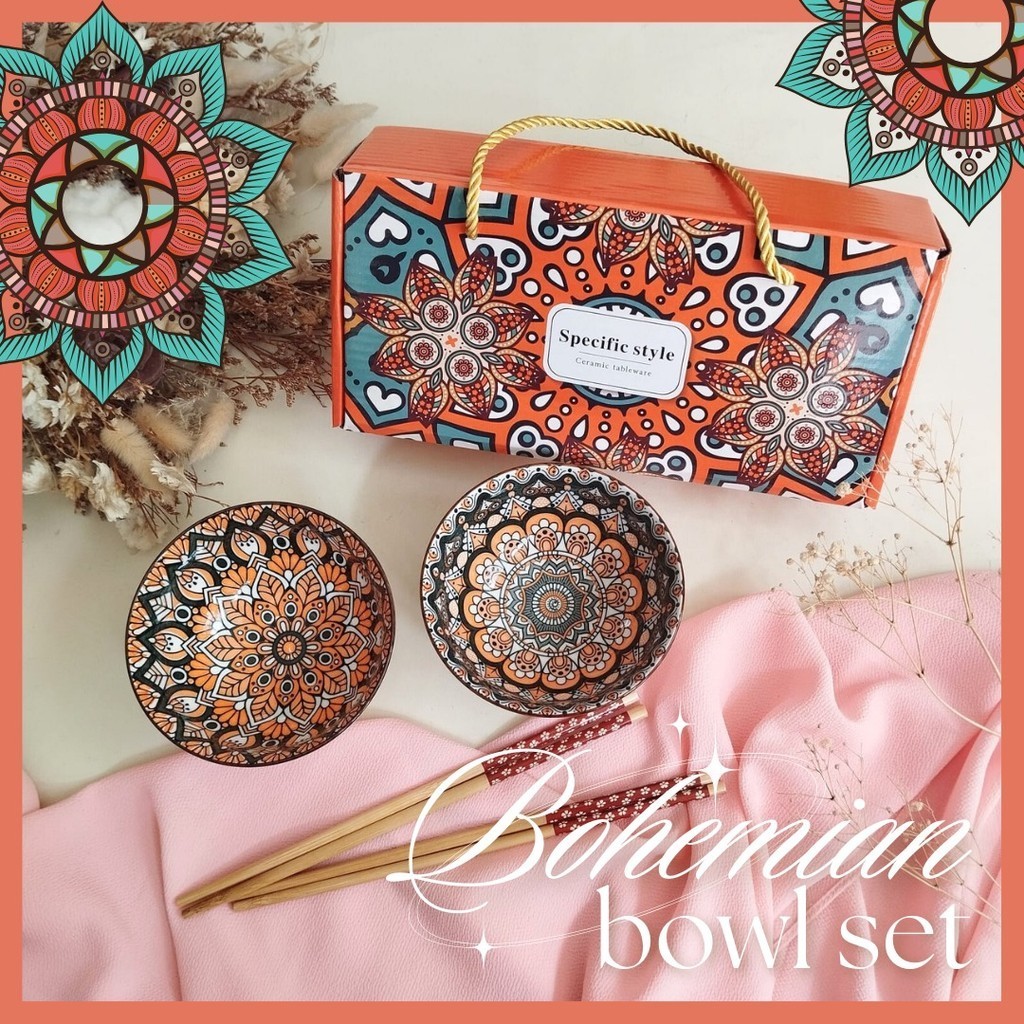 Hampers Mangkok Bohemian Style Premium Bowl Set Parcel Eid Al-Fitr Gift ...