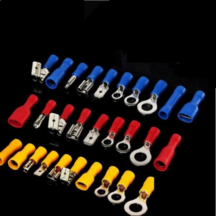 720PCS Insulated Cable Connector Electrical Wire Crimp Spade Butt Ring Fork Set Ring Lugs Rolled ...