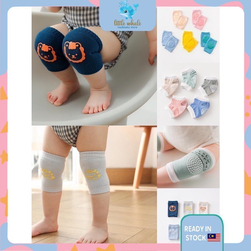 🐳Baby Knee Pads Knee Crawling Protection Cotton Non Slip Knee Baby Gear ...