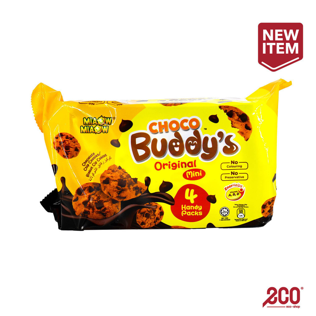Miaow Miaow Choco Buddy's Original Chocolate Mini Chip Cookies 88G (4 ...