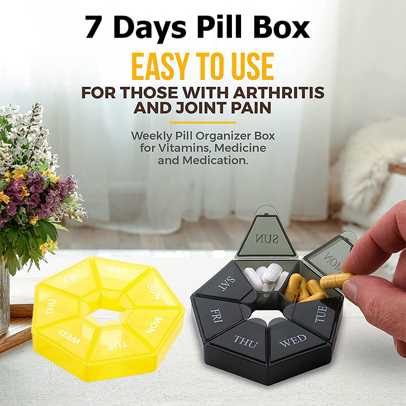 7 days a week Portable Pill Box Kotak Ubat Medicine Box Tablet Box ...