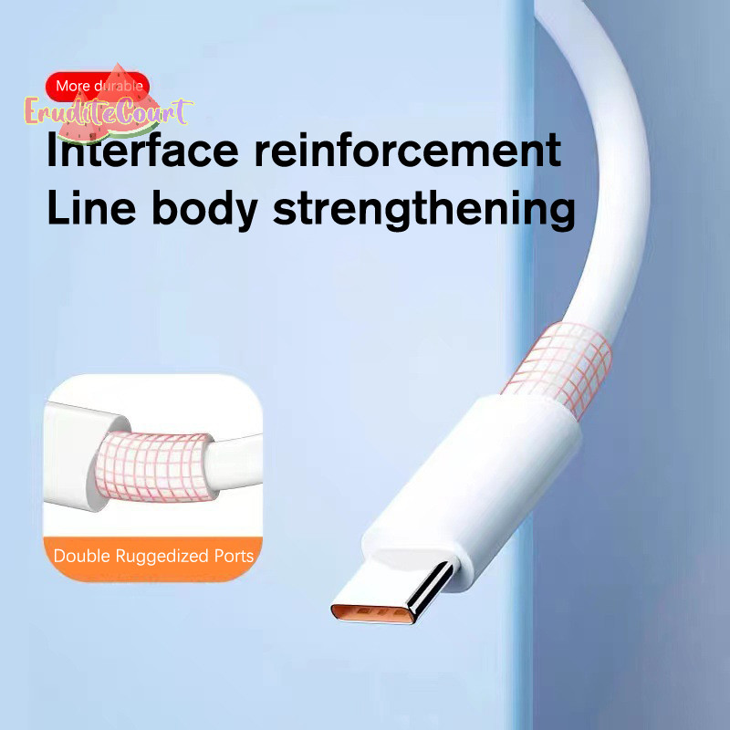 [EruditeCourtM] 1/1.5mile 6A 66W USB Type-c Super Fast Charge Cable for xiaomi Samsung Huawei ...