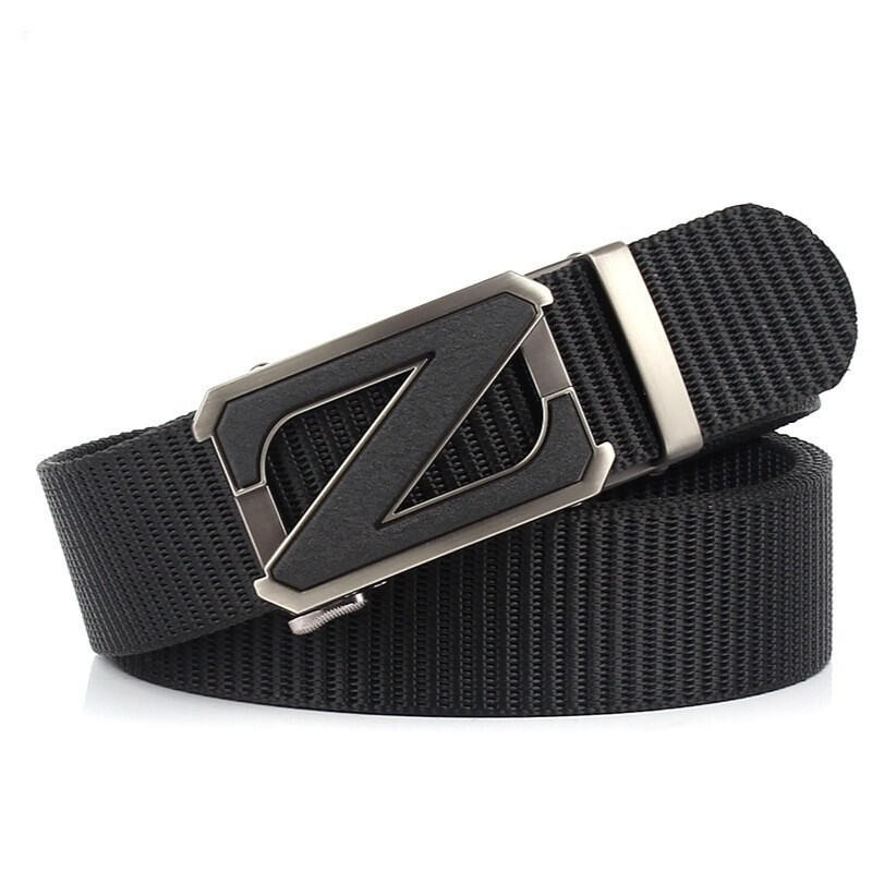 Men belt auto lock buckle women nylon belt | Shopee Malaysia