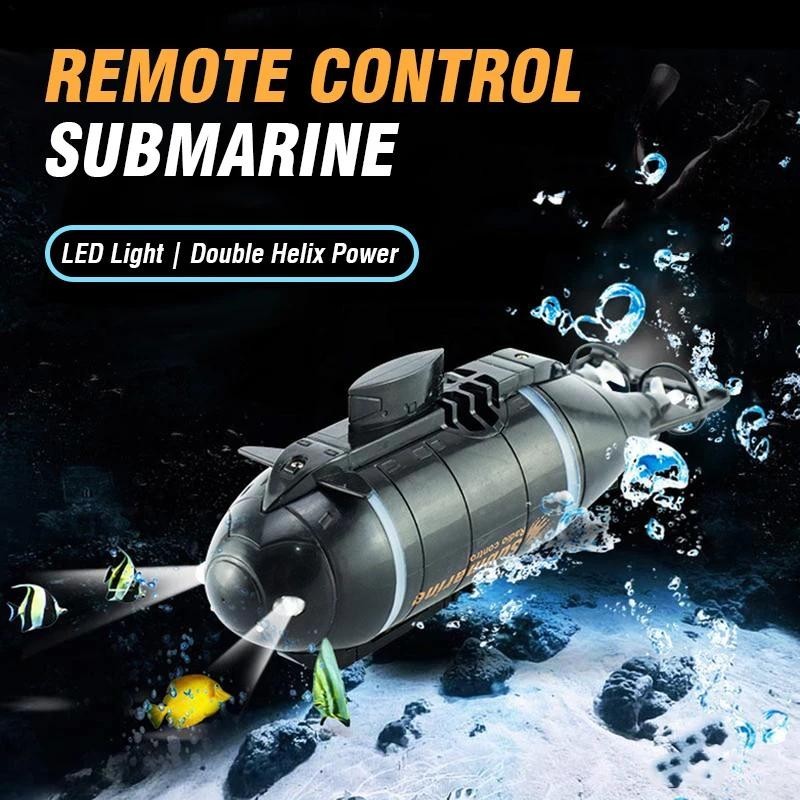 Mini Rc Boat Toys for Kids Remote Control Submarine with Led Simulation ...