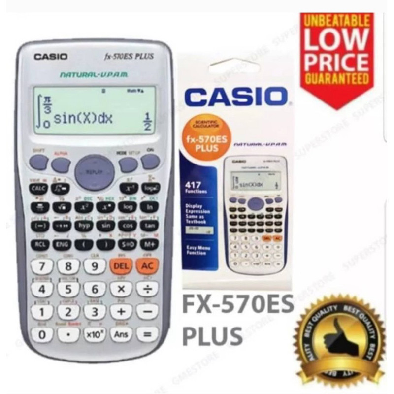 Casio Scientific Calculator FX-570ES Plus New Model with 417 Functions ...