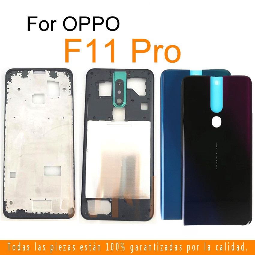 New For oppo F11 Pro CPH1969 LCD Front Frame Bezel Back Battery Cover ...