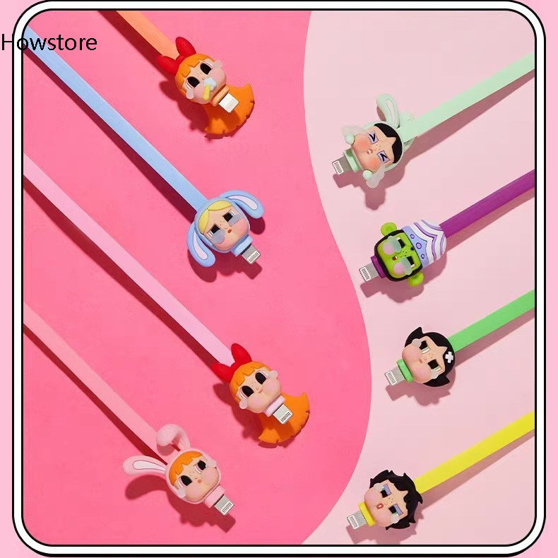 Popmart POPMART CRYBABY x Powerpuff Girls Series Mystery Box Data Cable ...