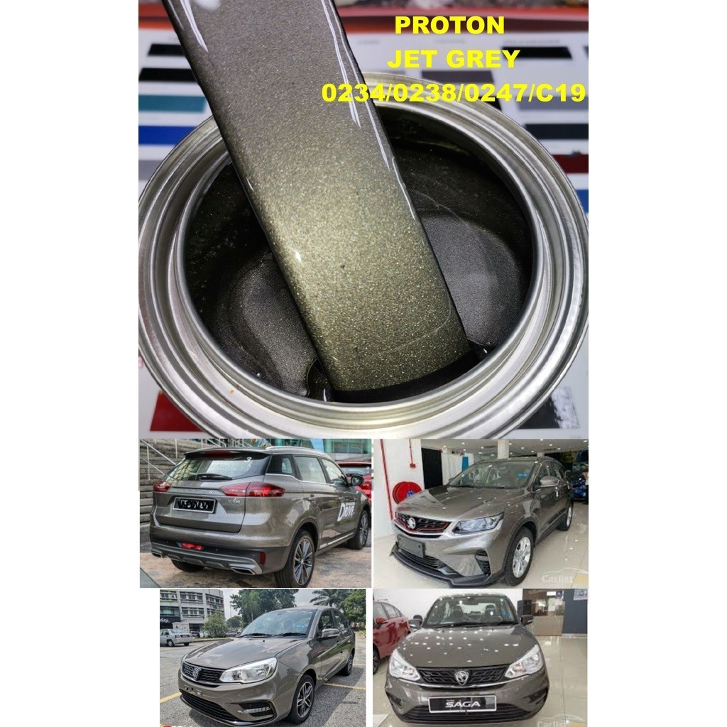 PROTON JET GREY 0234/0238/0247/C19/ 2K PAINT/CAT KERETA/CAT BANCUH ...
