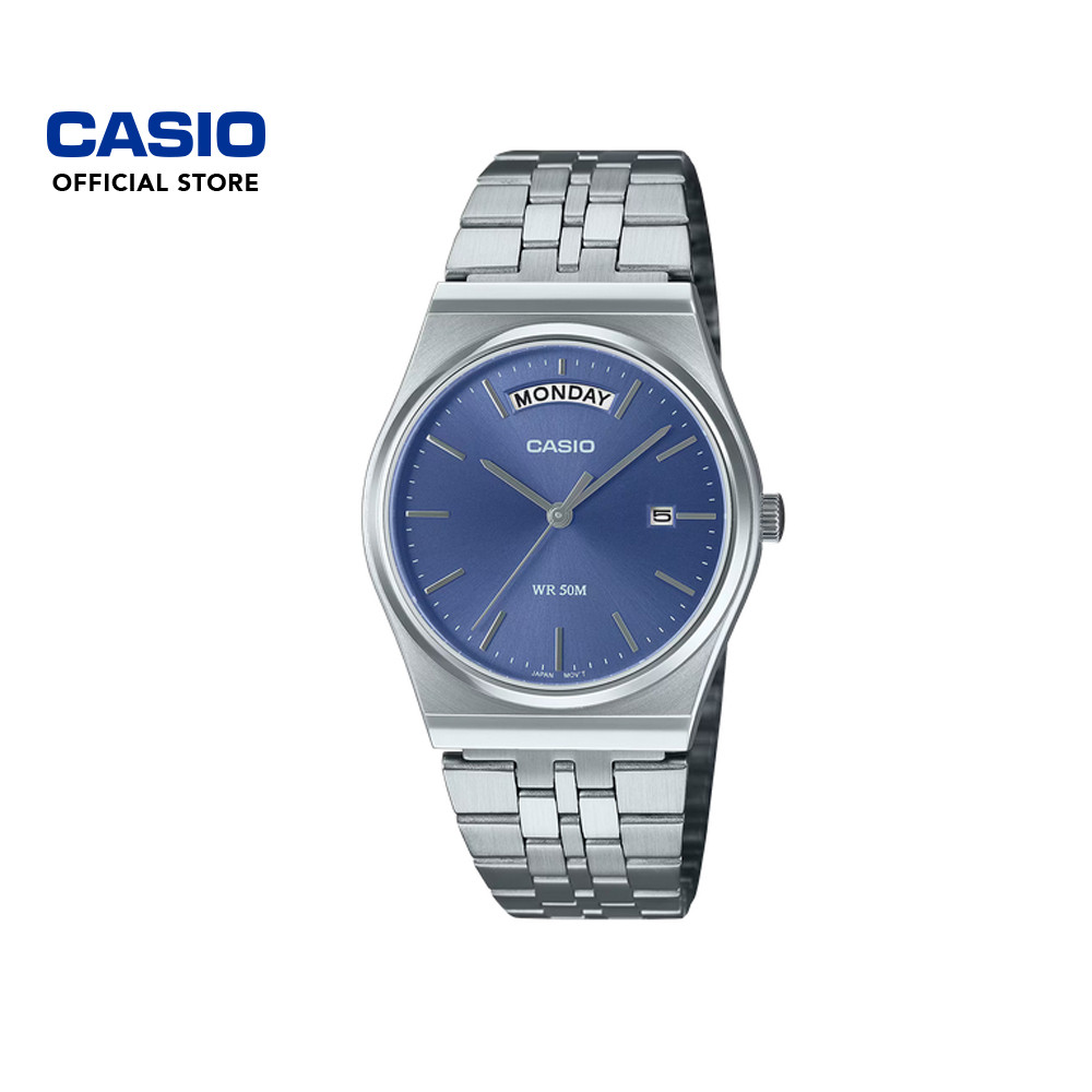 Casio General MTP-B146D-2AV Silver Stainless Steel Band Men Watch ...