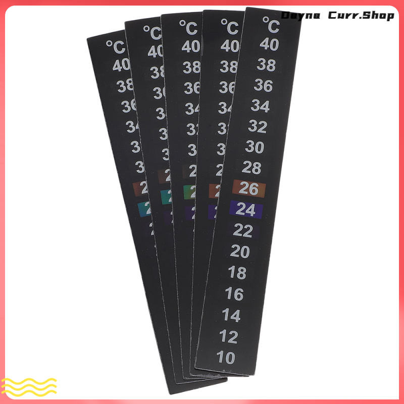 5 pcs Aquarium Thermometer Stickers 10- Stick On Thermometer Strip ...