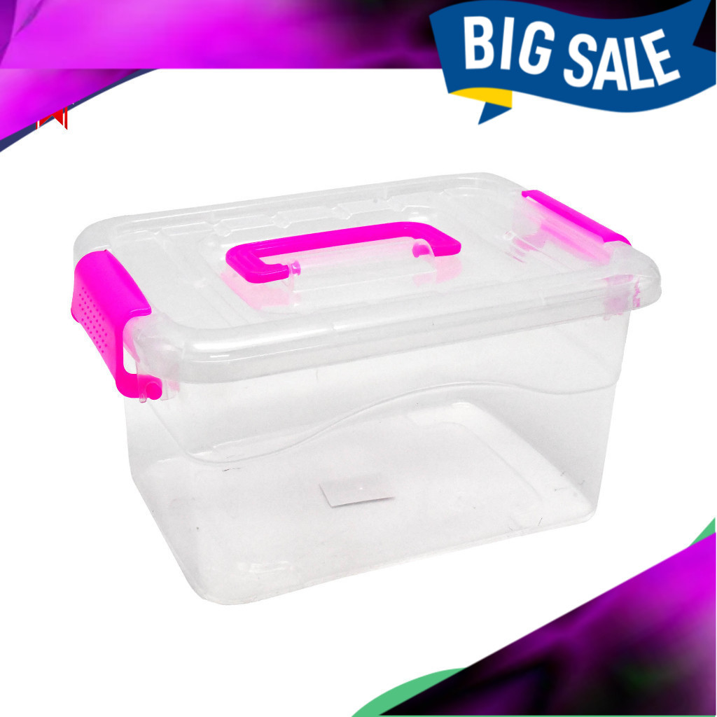 Bekas Plastik Berpenutup Mini, Transparent Container 23.5CM X 18CM X 12 ...