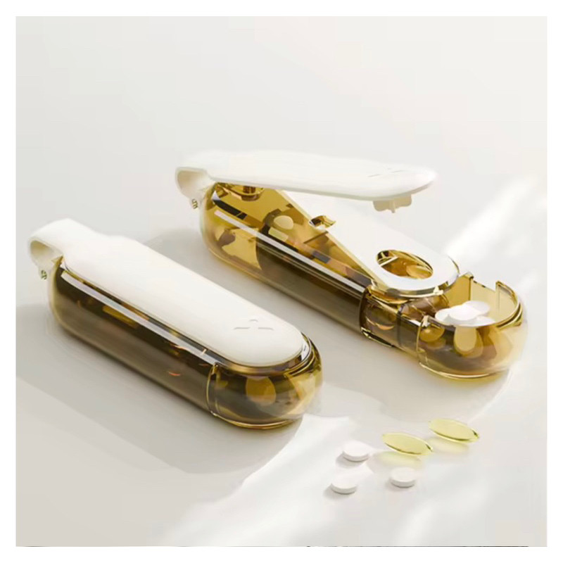 🇲🇾💥2in1 Portable Pill Storage Box 4 Layers Easy Pill Extractor ...