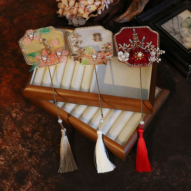 [TMNZVV] Chinese Wedding Photo Group Fan Ancient Exquisite Handmade Fan ...