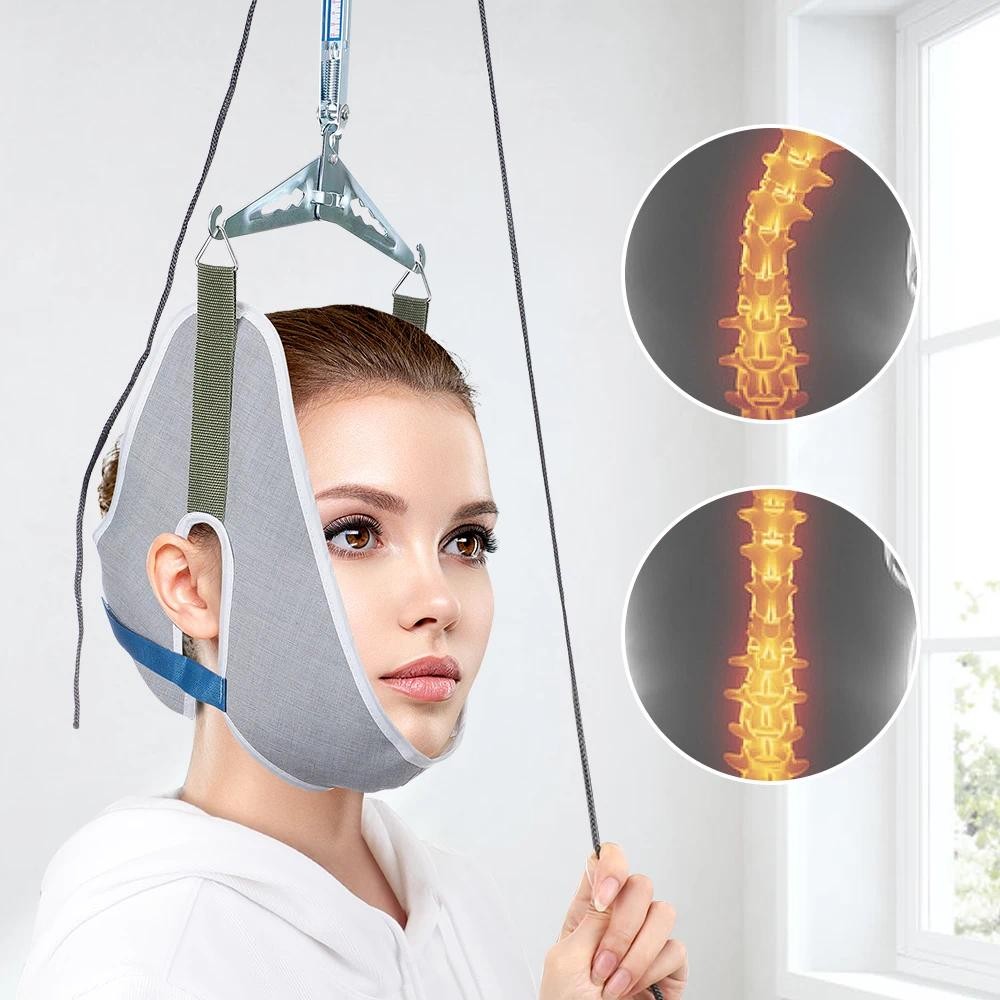 Over Door Hanging Neck Traction Cushion Belt Adjustable Cervical ...