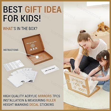 8U Acrylic Puzzle Mirror Growth Chart Home Decoration Wall Decor ...