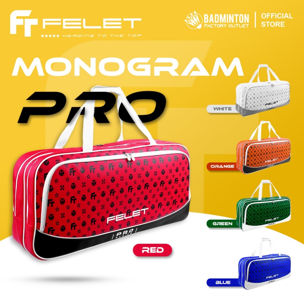FELET Monogram PRO Series Badminton Racket Backpack Double Bag Double ...