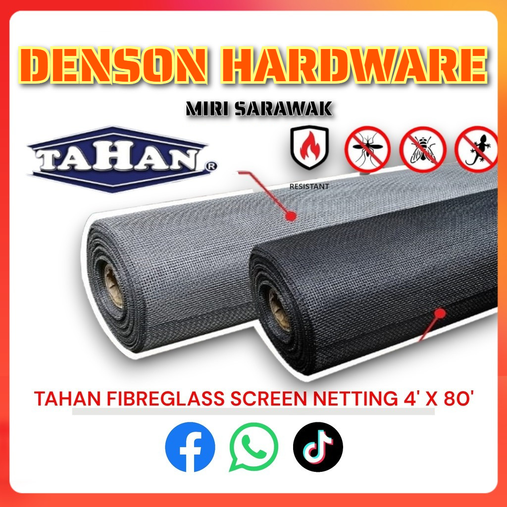 TAHAN Fiberglass Mesh Netting / 1ROLL 80FEET Mosquito Net Fiberglass ...