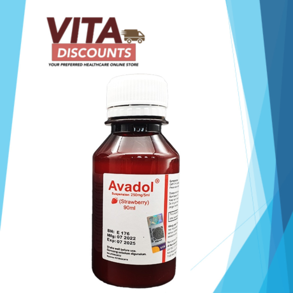 AVADOL 250/5MG SUSPENSION STRAWBERRY 90ML EXP12/2026 | Shopee Malaysia