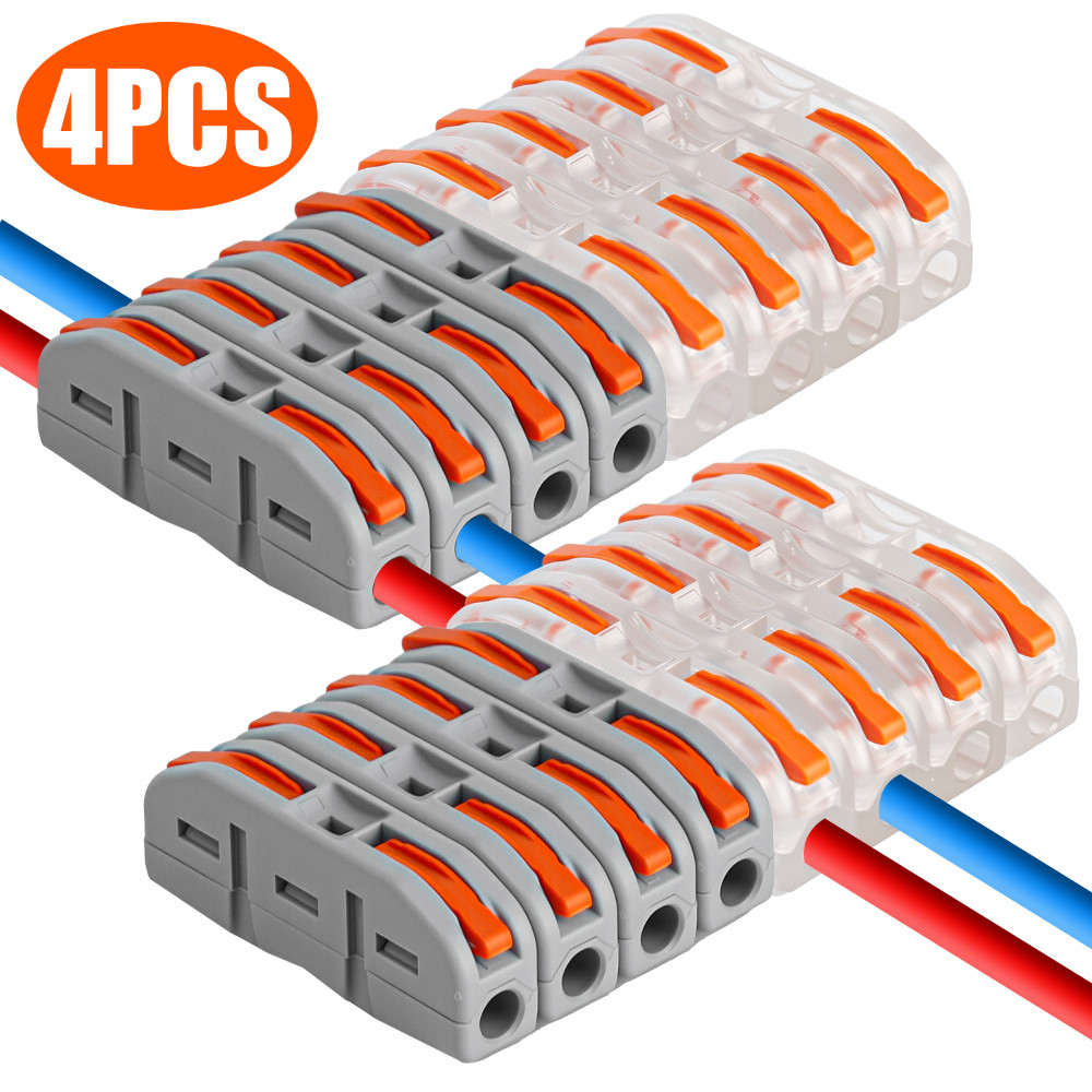 4Pcs Quick Wire Connectors Push-in Splicing Splitter Electric Line ...