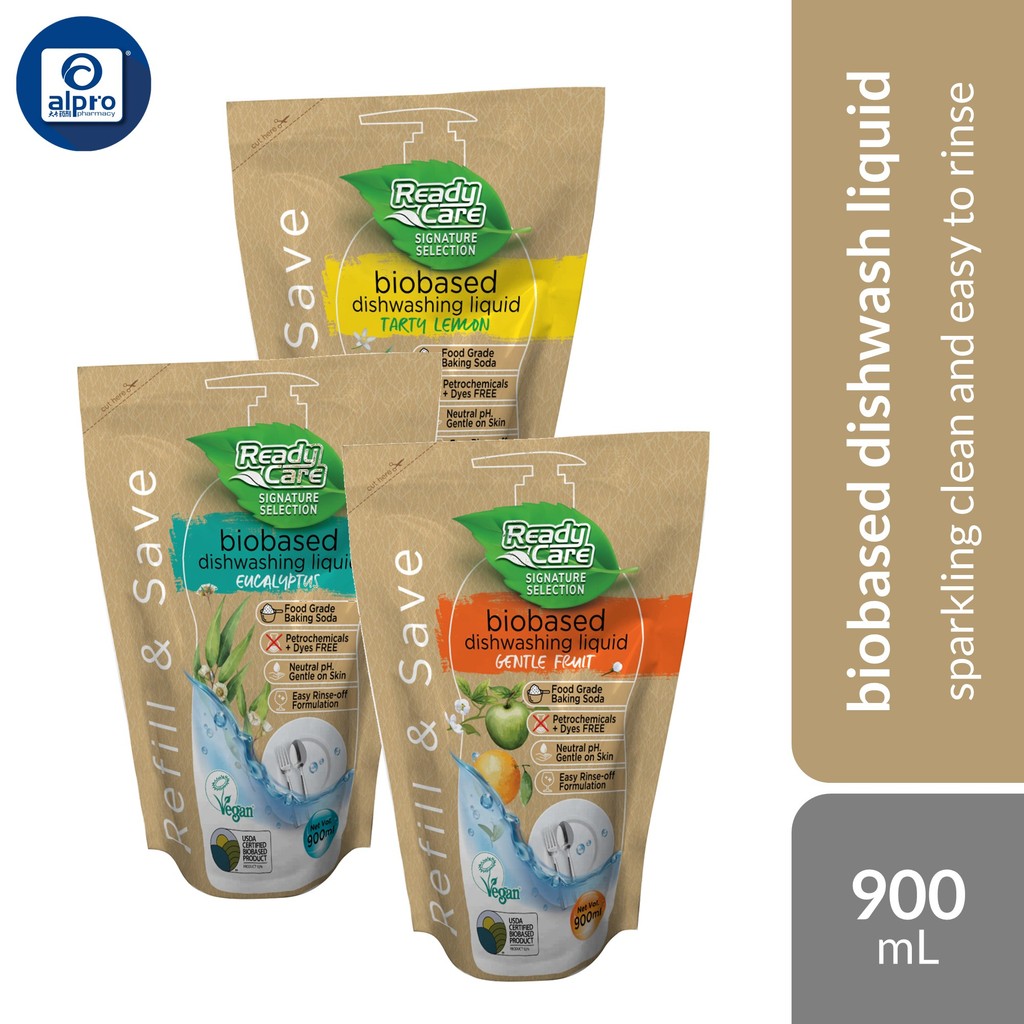 ReadyCare Signature Selection Biobased Dish Wash Liquid Refill Pack 900mL | Sparkling Clean and ...