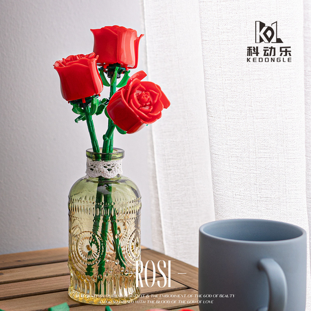 Serasi Lego Eternal Flower Hari Valentine Hari Guru Rose Blok Bangunan ...