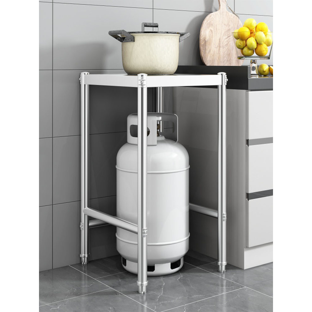 Rak Tangki Gas Satu Lapisan Dapur Rak Penyimpanan Keluli Tahan Karat ...