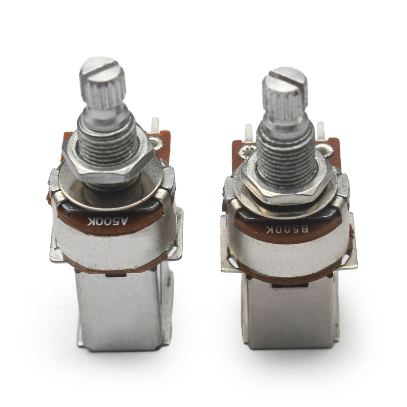 10Pcs A/B500K Guitar Control Pot Push/Pull Pots with Straight Terminal ...