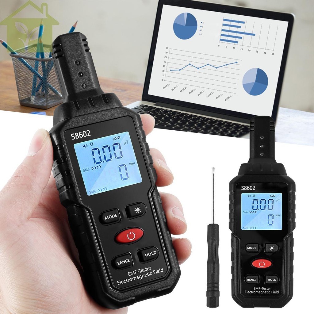 Electromagnetic Radiation Detector Professional 3 in 1 Handheld EMF ...