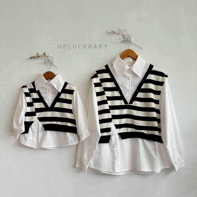 (NO RESTOCK) ANDREA Matching Girl Stripe Shirt | Shopee Malaysia