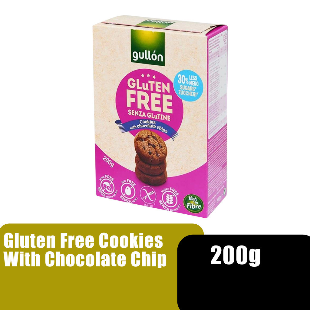 GULLON Gluten Free Cookies with Chocolate Chips 200g Healthy Snacks ...
