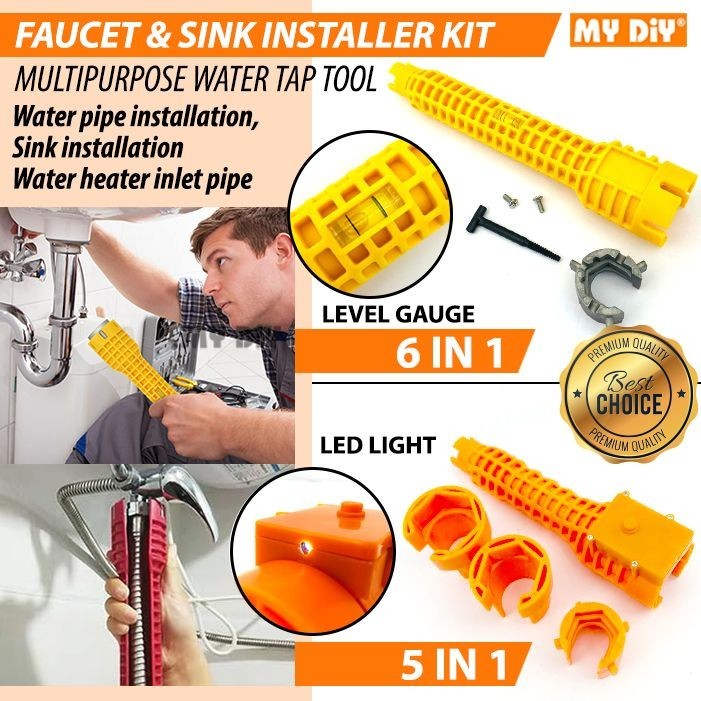 MYDIYSDNBHD - 6 IN 1 / 5 IN 1 FAUCET & SINK INSTALLER KIT / FAUCET & SINK INSTALLER MULTIPURPOSE ...