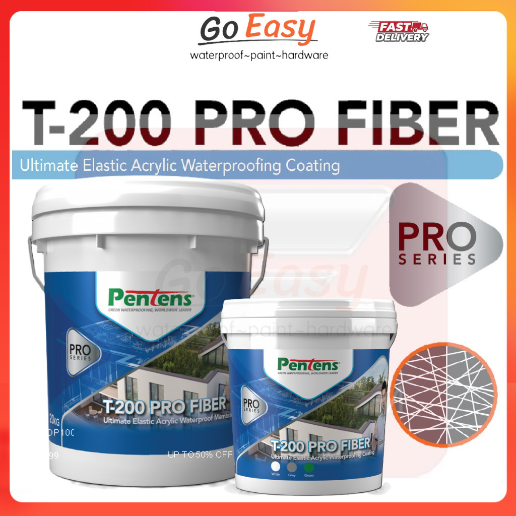 PENTENS T200 Pro Fiber Ultimate Waterproofing Coating 5KG / Roof ...