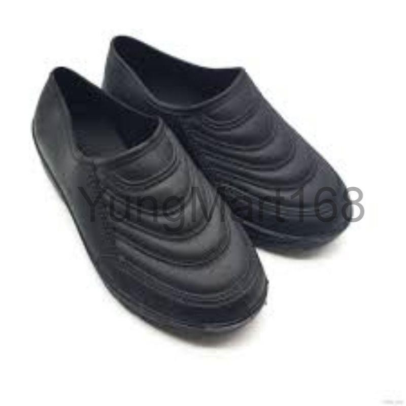 Black Rubber Shoe Rubber Boot For Hiking, Working, Trekking/ Kasut ...