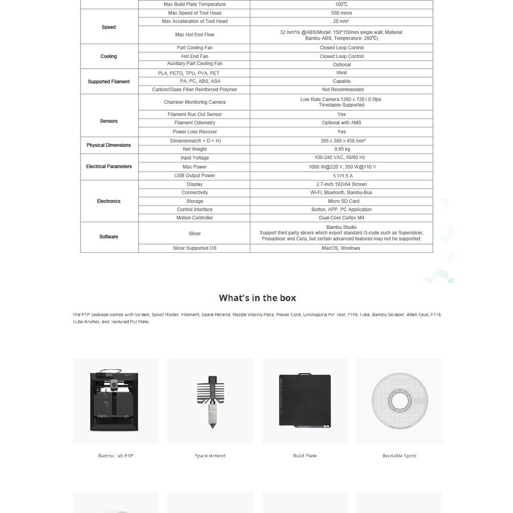 Bambu Lab P1 Series P1P / P1S / P1S Combo High Speed Printing FDM 3D ...