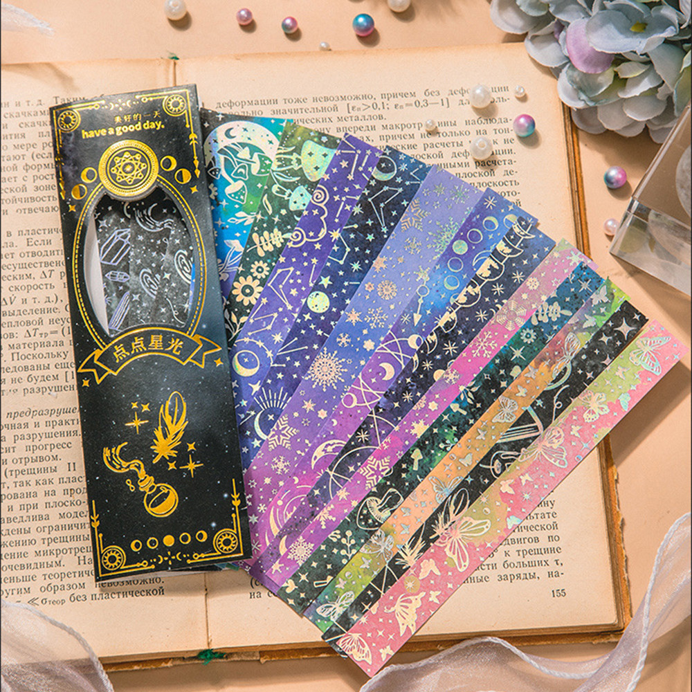 20 Sheets Creative Starry Night Theme Stickers DIY Scrapbook Journal ...