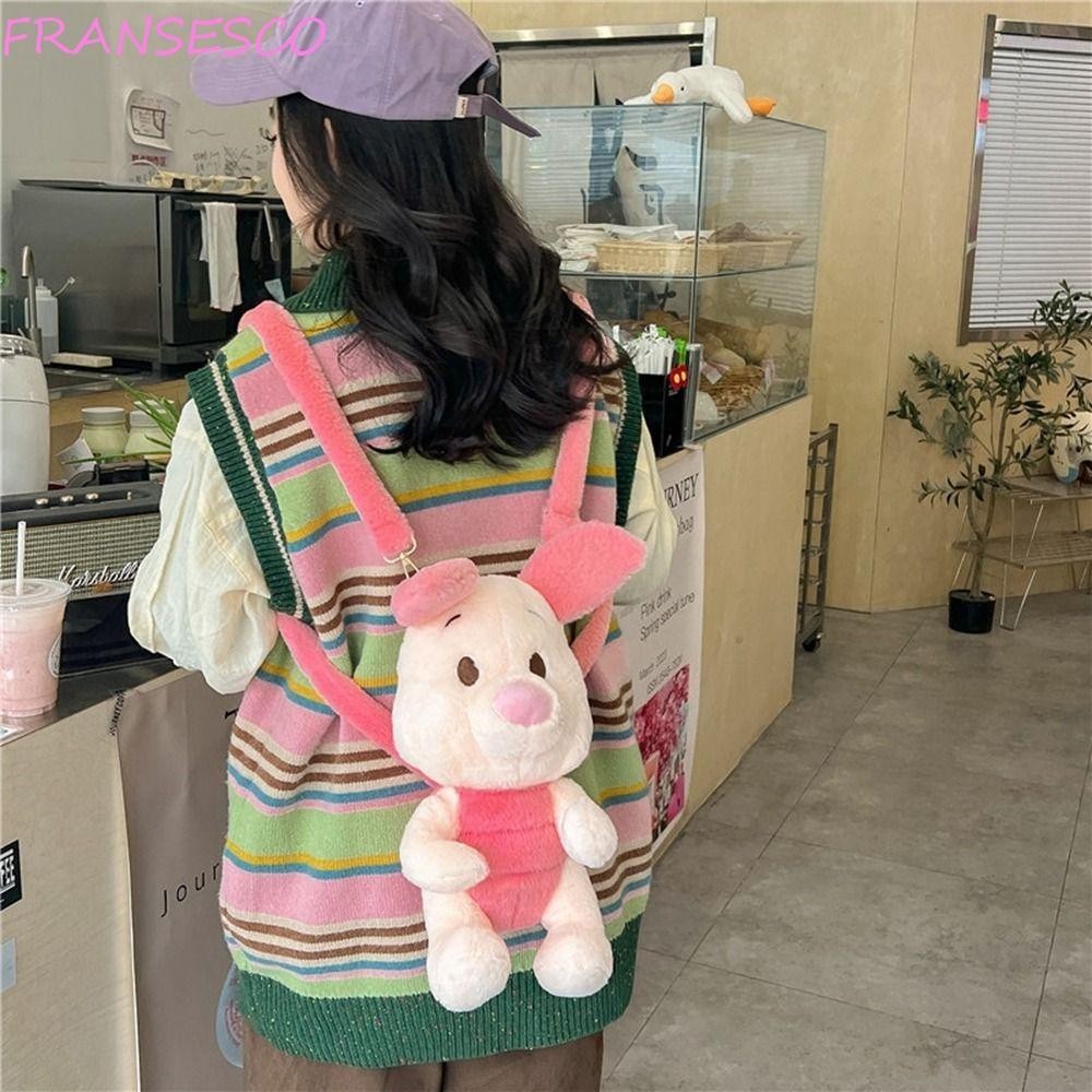 FRANCESCO Plush Backpack, Animals Pink Pig Cartoon Backpack, Simple ...