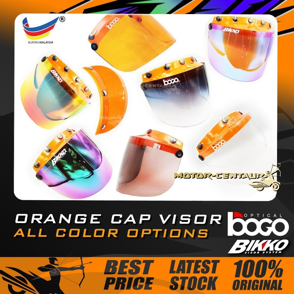BIKKO/BOGO VISOR BG/BK/BKK-05 CLEAR/TINTED/2-TONE/CRYSTAL/IRIDIUM ...