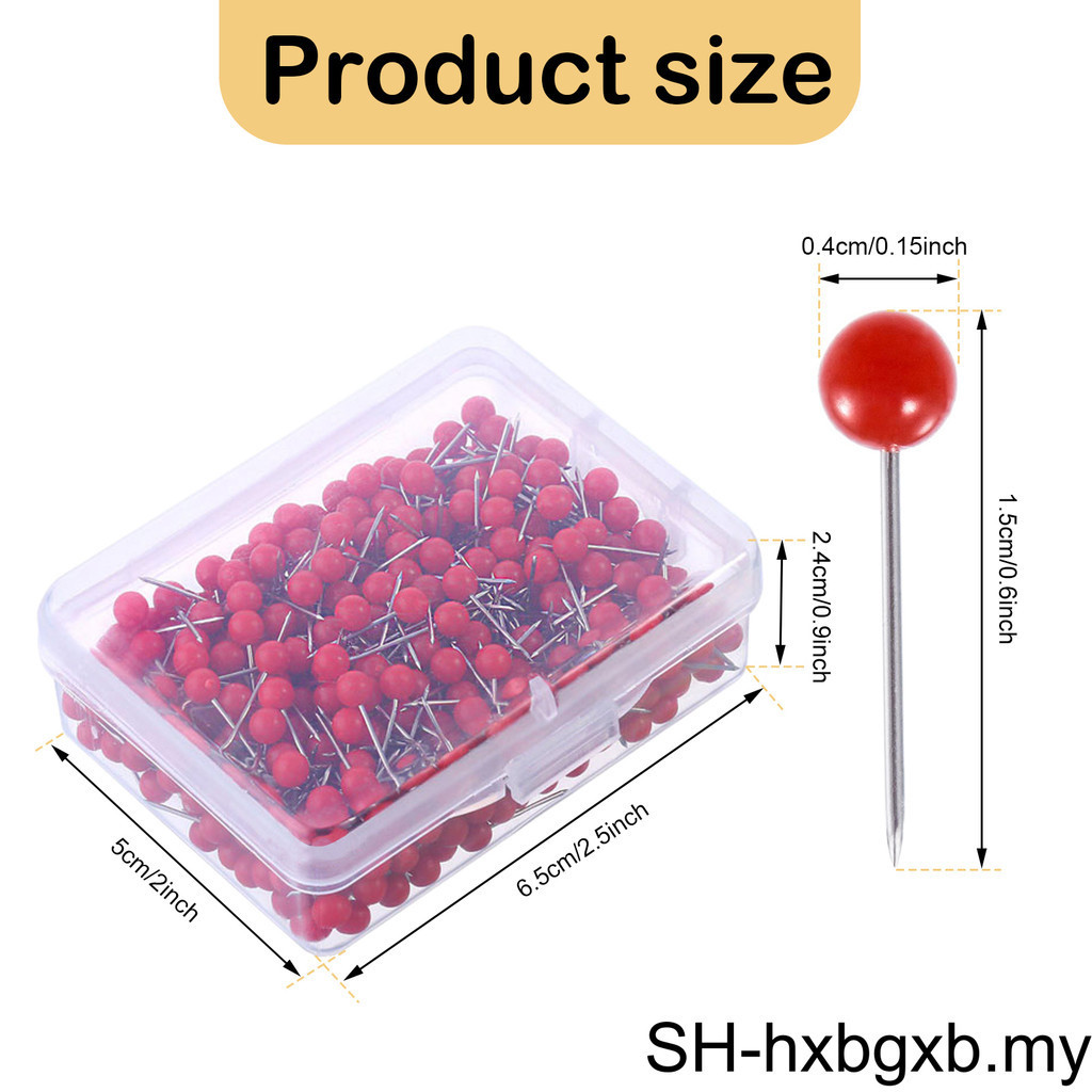 [hxbgxb] 300Pcs/Box Push Pin Home Office Business Studs Wall Notice ...