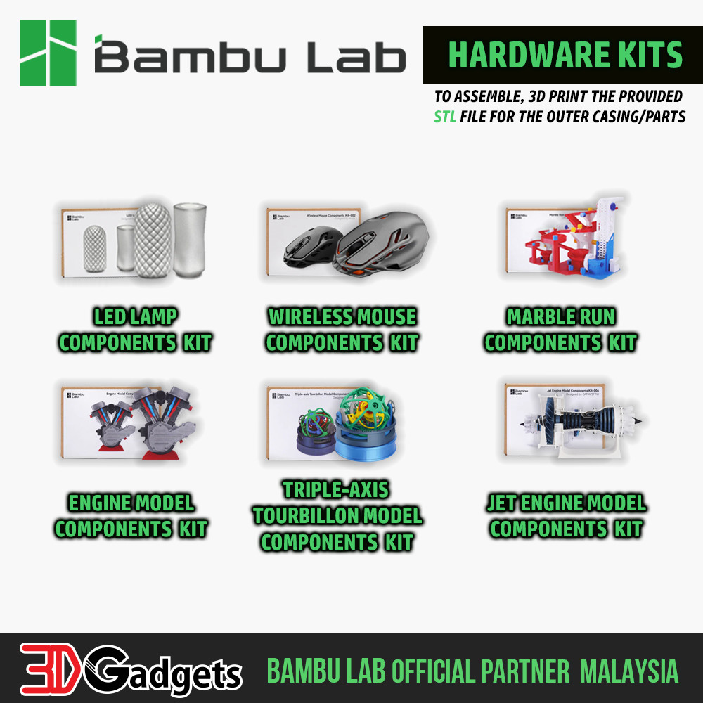 Bambu Lab Hardware Kits DIY Hobby Project Kit Assembly Required with 3D ...