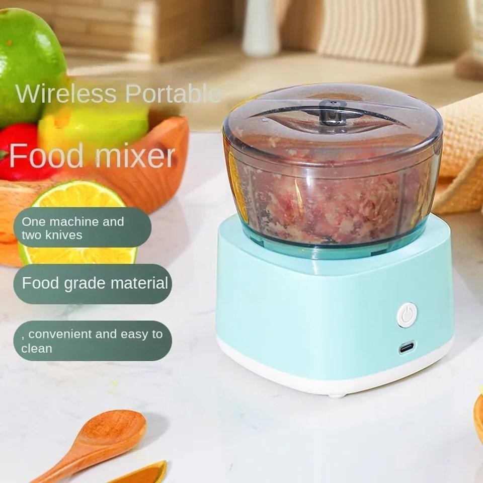 Food Processor Mincer USB 300ml Steel Meat Grinder Egg Beater 2 Blades ...
