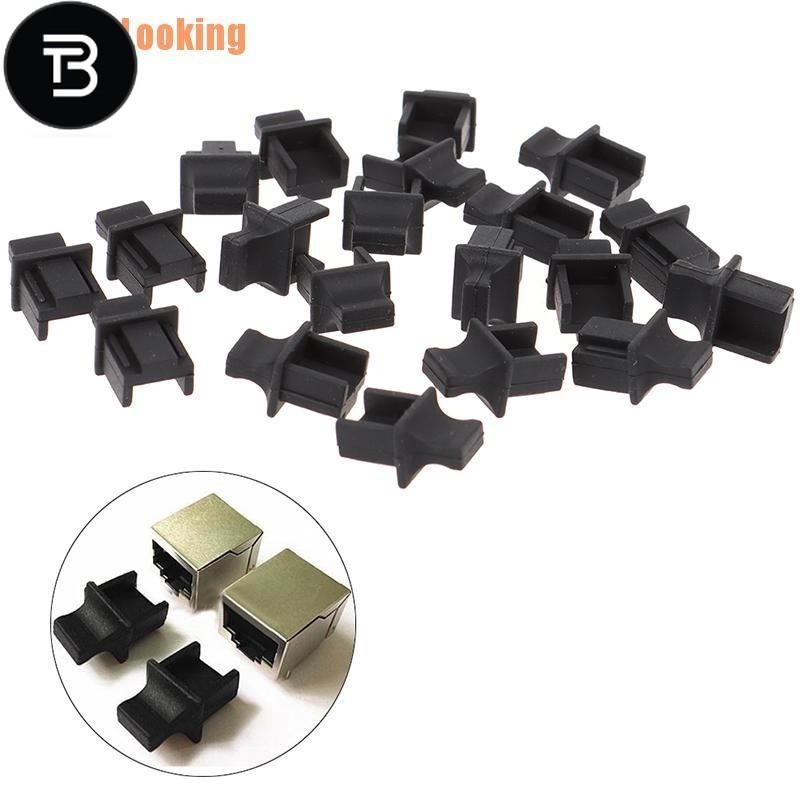 TB LargeLooking *# 20pieces RJ45 Network Port Protective Rubber Cover ...