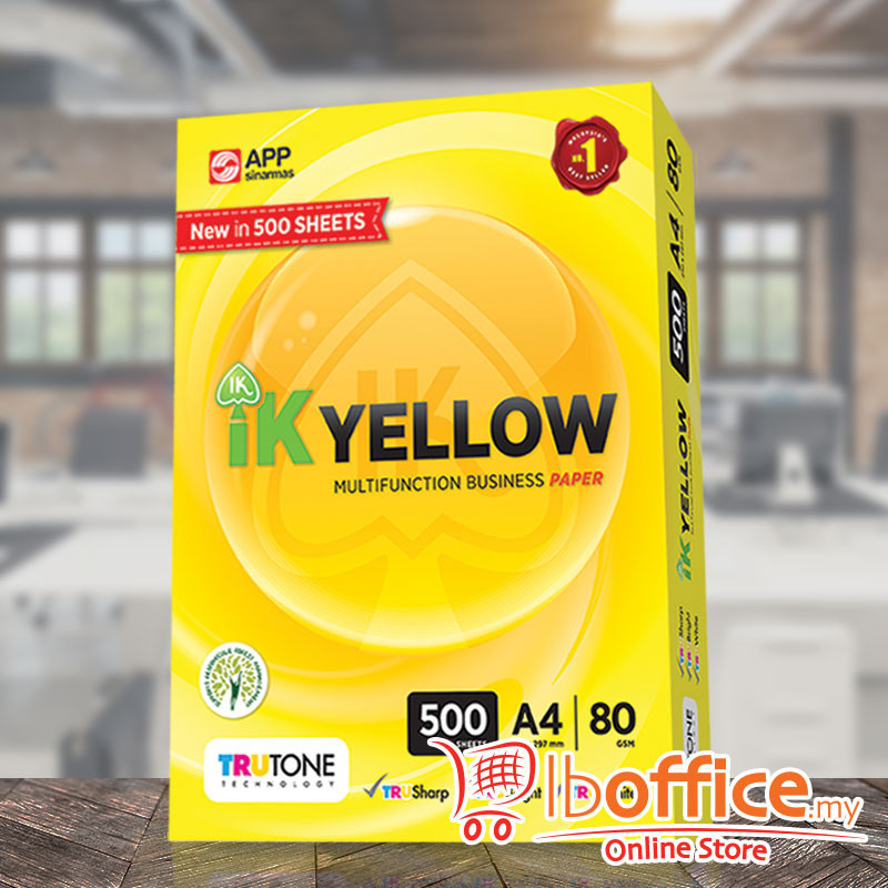 IK Yellow Paper - A4 80gsm - 500sheets - 1ream | Shopee Malaysia