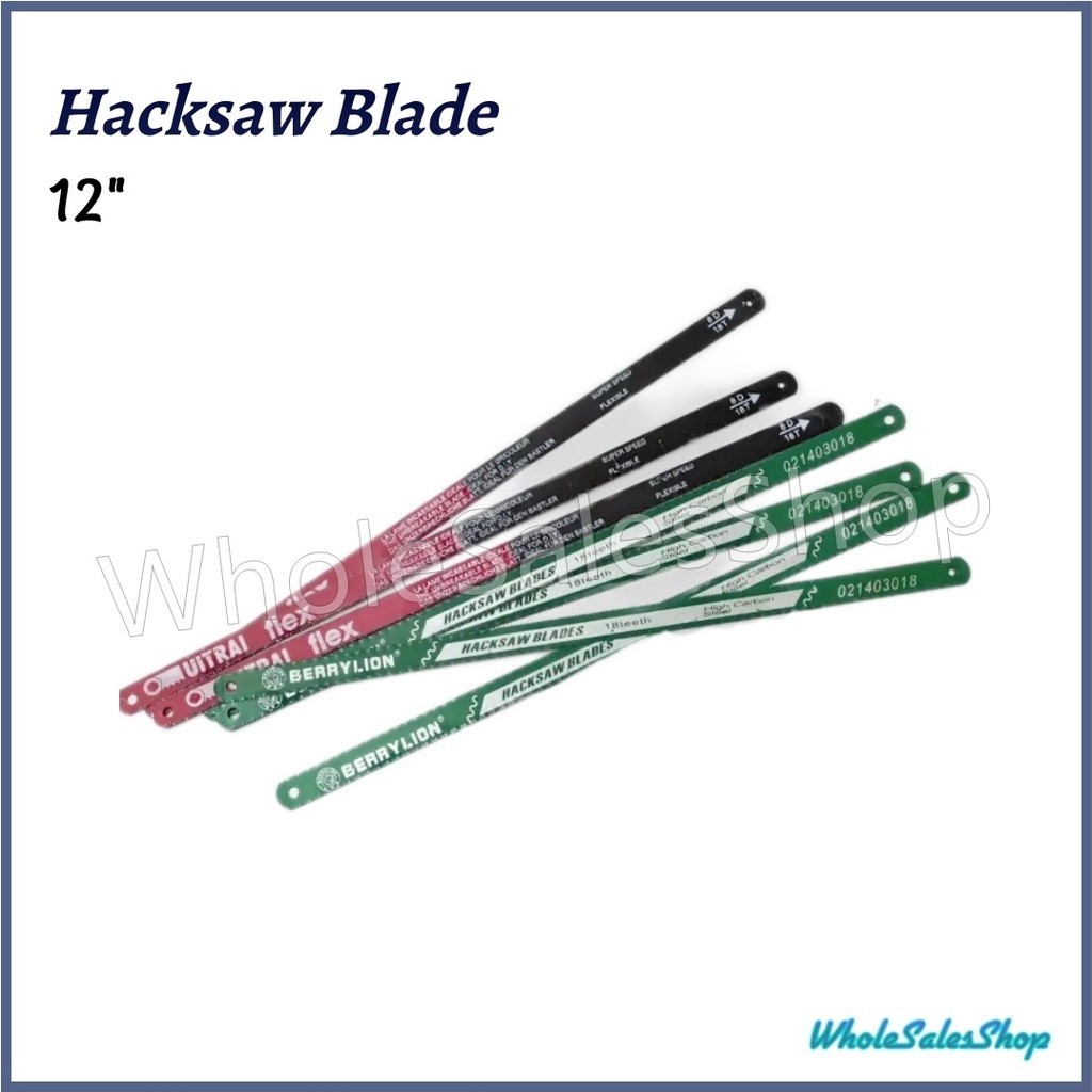 Hacksaw Blade 18 Teeth Flex Saw Blade Mata Gergaji Besi 12" 铁锯片 ...