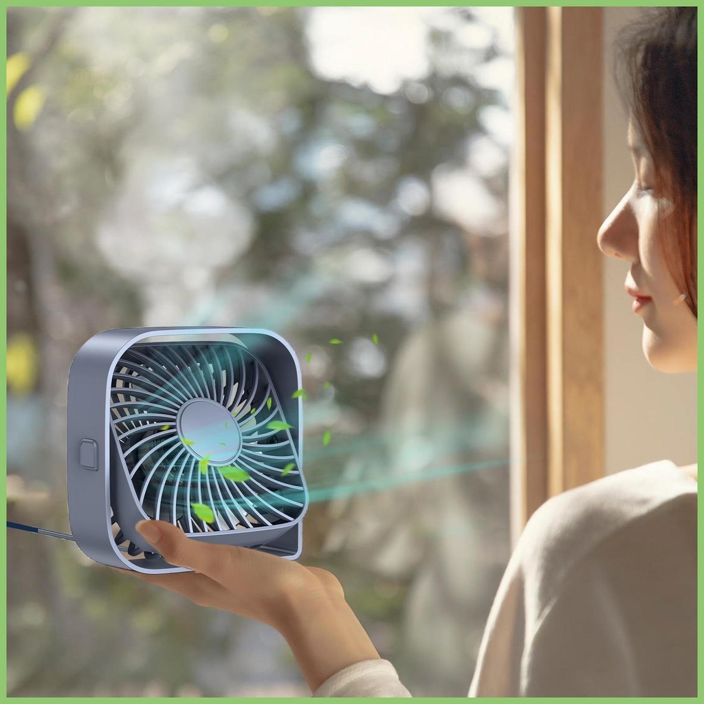 Small Desk Fan 3 Speeds Personal Table Fan Small but Powerful Rotate ...