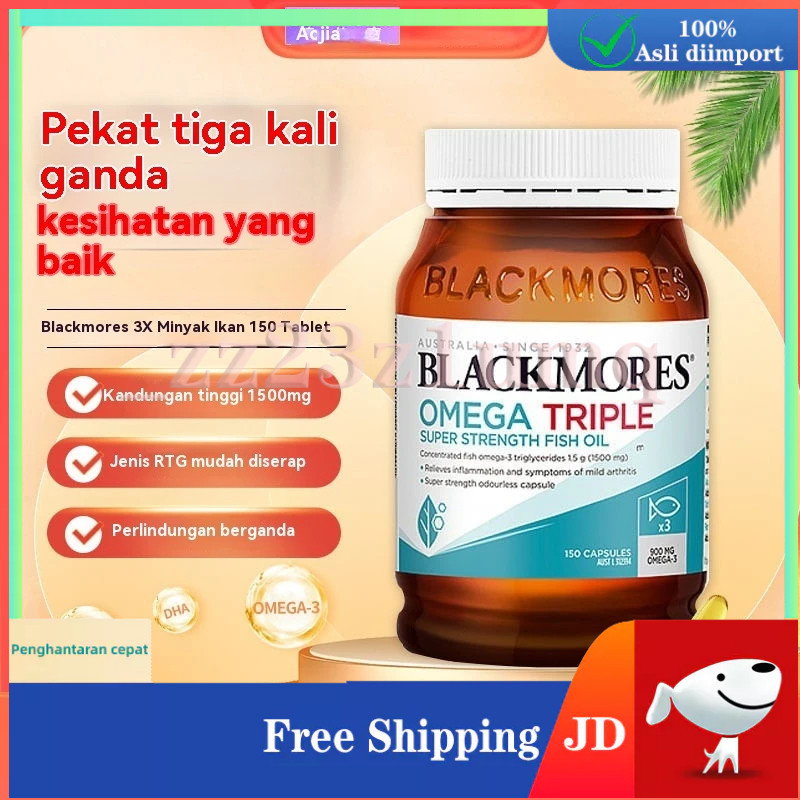 [buy3free1] BLACKMORES Omega Triple Super Strength Fish Oil 150 caps-JD colon cleanse | Shopee ...
