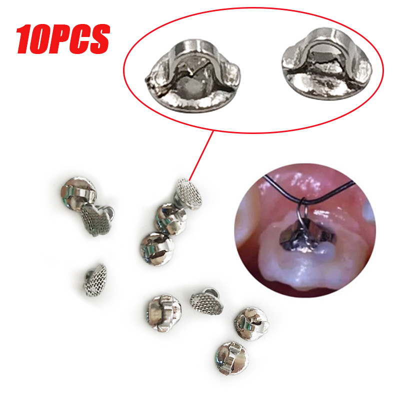 10pcs/pack Dental Orthodontic Mesh Lingual Buckle for Dentist Stainless ...