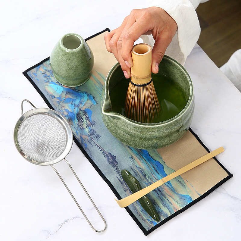 Matcha 7-Piece Set Matcha Bowl with Mouth Tea Shaker Stand Matcha Brush ...