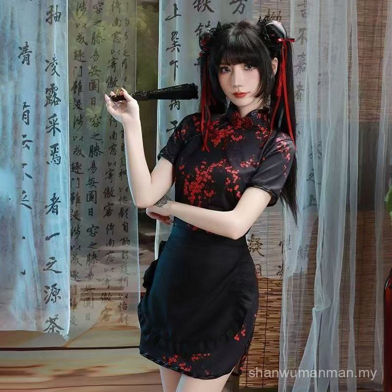 Chinese Chef Lolita Lolita Maid Apron COS Chinese Cheongsam Dress Suit ...