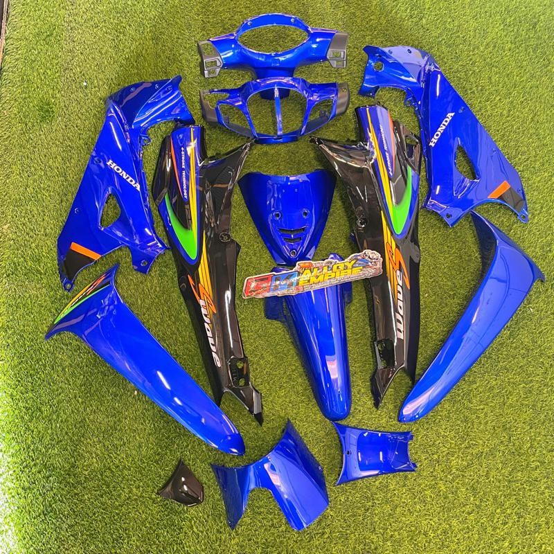 COVERSET WAVE 125 R JENDUL THAI LIMITED COLOUR BIRU HITAM DIAMOND READY ...